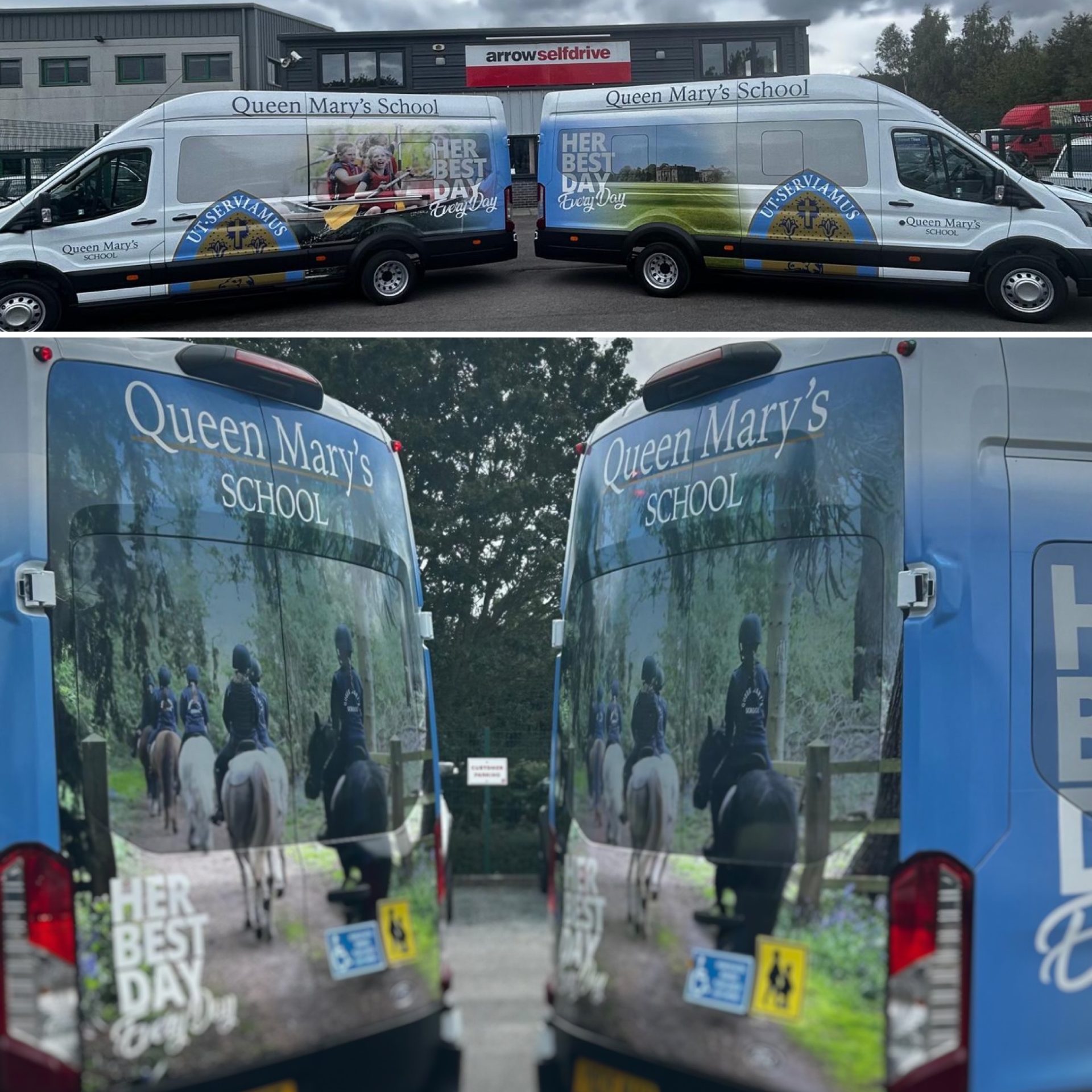 New mini buses for Queen Mary's School | Arrow Self Drive